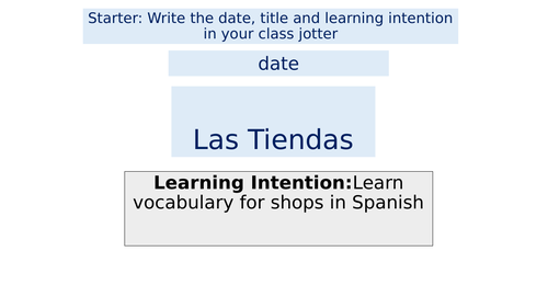 Las Tiendas - Spanish PowerPoint | Teaching Resources