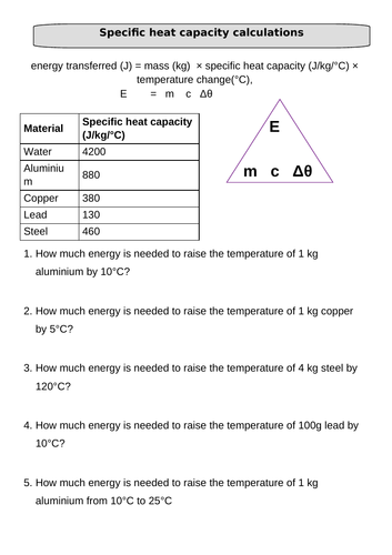 AQA GCSE Physics P6.05 Specific latent heat | Teaching Resources