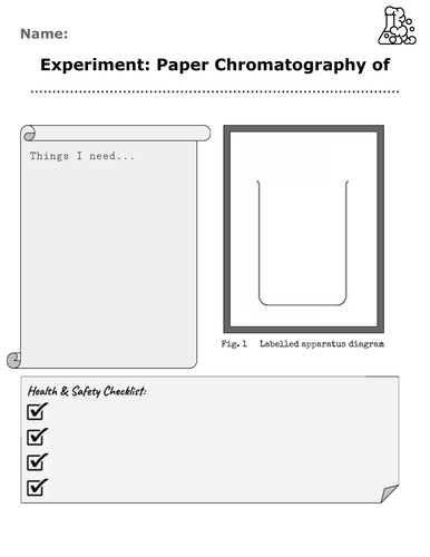 Generic Simple Paper Chromatography Worksheet | Teaching Resources