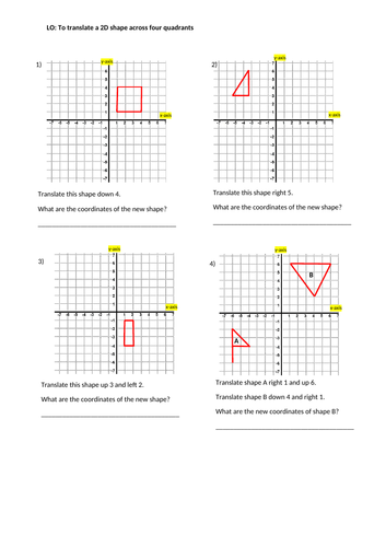 Translating shapes | Teaching Resources