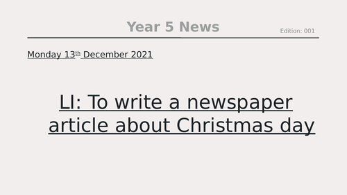 Newspaper writing - Christmas / nativity | Teaching Resources