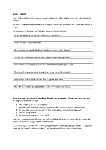 No et Moi A level French | Teaching Resources