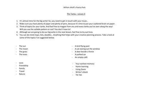 Short Poetry Course for KS2 & KS3 | Teaching Resources
