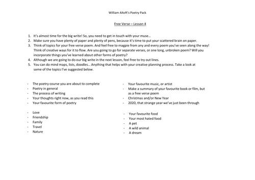 Short Poetry Course for KS2 & KS3 | Teaching Resources