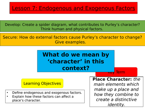 Changing Places: Endogenous and Exogenous factors affecting London ...