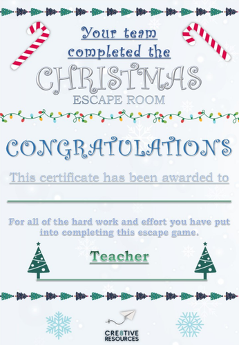 Climate Change Christmas escape Quiz | Teaching Resources