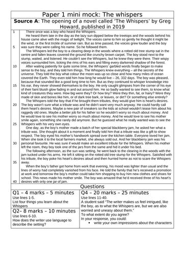 English language paper 1 - Reading - PPT and Extract | Teaching Resources