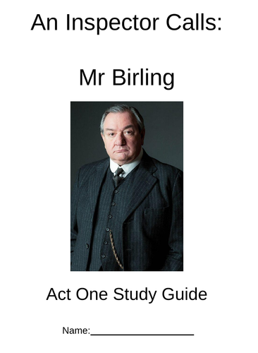 An Inspector Calls x4 Workbooks Act 1 and 2 | Teaching Resources