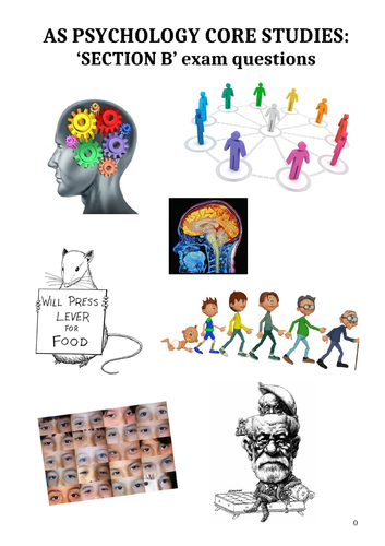 BUNDLE: AS level OCR Psychology CORE STUDIES SECTION A & B - Practice ...