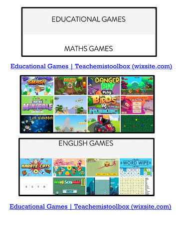 English and Maths Online Games | Teaching Resources