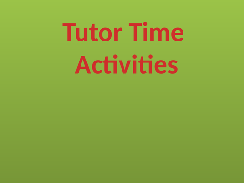 Christmas Year 7 Tutor Time | Teaching Resources