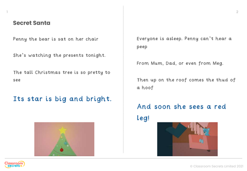 Year 1 Reading Skills - Secret Santa | Teaching Resources