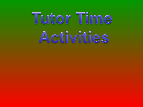 Christmas Year 8 Tutor Time | Teaching Resources