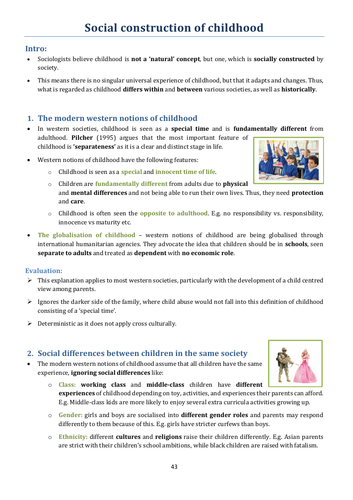 Social construction of childhood – families and households | Teaching ...