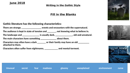 Gothic Literature - Fully Resourced Scheme of Work | Teaching Resources