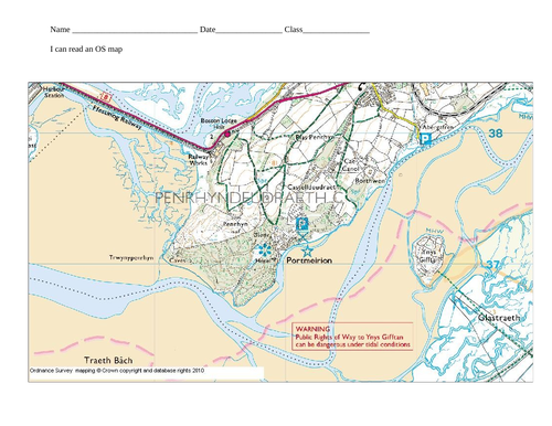 OS maps with questions | Teaching Resources