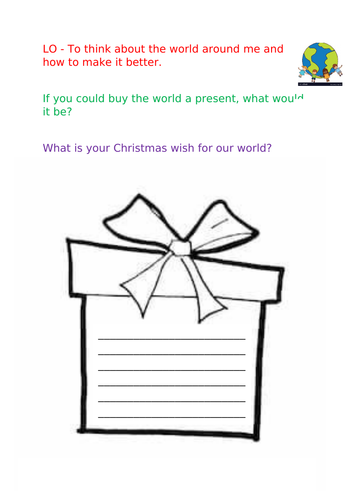 My Christmas wish for the world | Teaching Resources