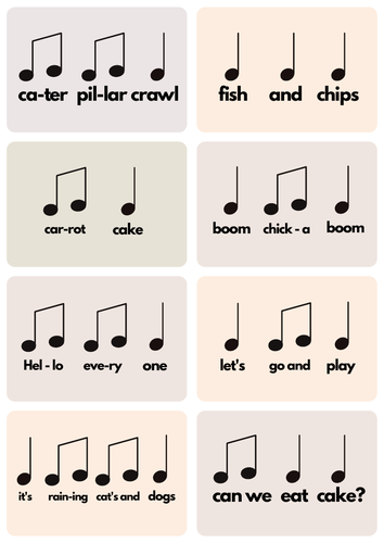 Word Pattern Chants Flashcards - Model Music Curriculum Resources KS1 ...