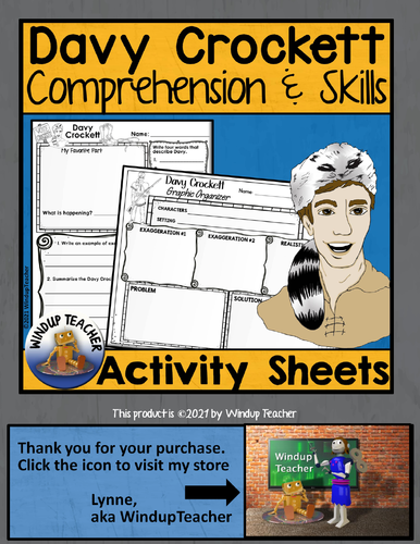 Davy Crockett Activity Sheets | Print and Go! | Teaching Resources