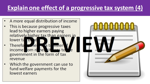 4.5.2 Taxation - Theme 4 Edexcel A Level Economics | Teaching Resources