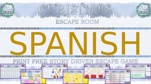 Christmas Spanish Escape Quiz | Teaching Resources