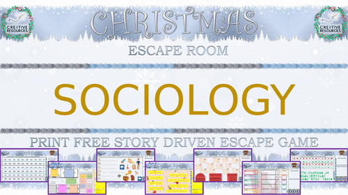 Christmas Sociology Escape Quiz | Teaching Resources