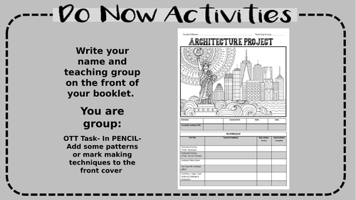 Architecture - Full Art Project with homeworks and booklet | Teaching ...