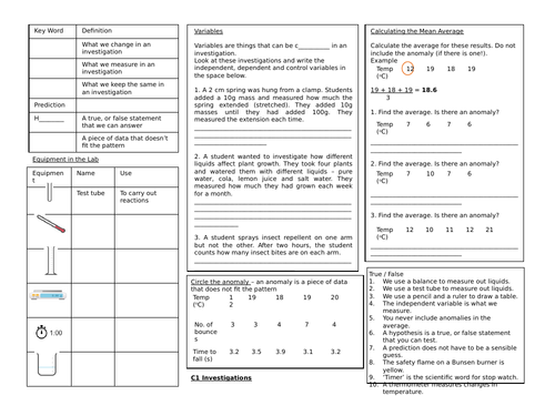 KS3 Revision Mats - Chemistry | Teaching Resources