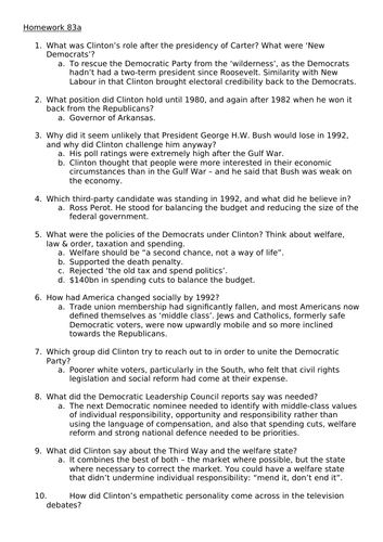 Edexcel A Level USA Politics Lessons 77-82 (Presidential case studies ...