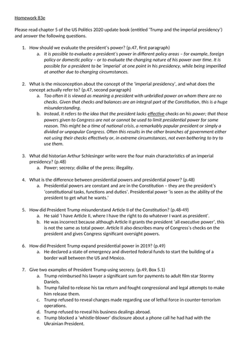 Edexcel A Level USA Politics Lessons 77-82 (Presidential case studies ...