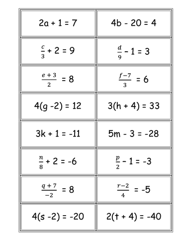 Solve 2-Step Linear Equations Task Cards | Teaching Resources
