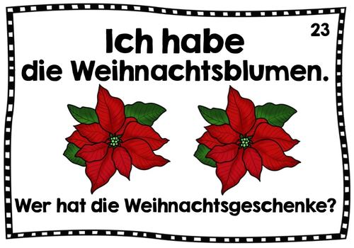 GERMAN CHRISTMAS I HAVE WHO HAS | Teaching Resources