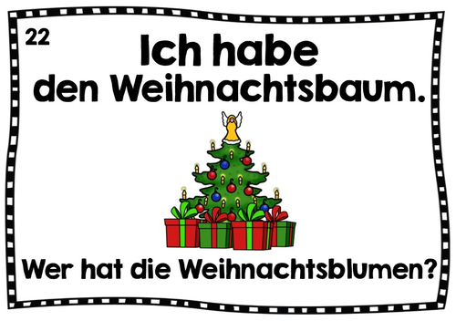 GERMAN CHRISTMAS I HAVE WHO HAS | Teaching Resources
