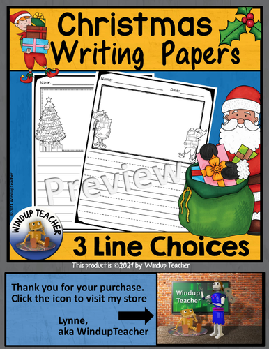 Christmas Writing Papers | Teaching Resources