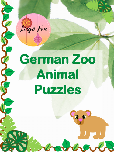 German Zoo Animal Vocabulary Puzzle Set | Teaching Resources