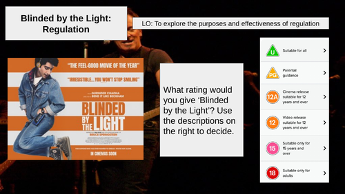 Blinded by the Light AQA Media CSP | Teaching Resources