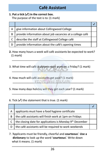 English Functional Skills - Entry Level 3 - Reading Workbook | Teaching ...