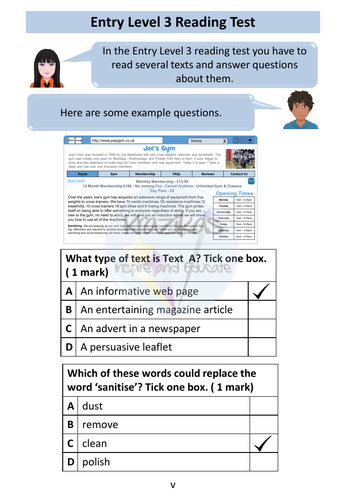 English Functional Skills - Entry Level 3 - Reading Workbook | Teaching ...