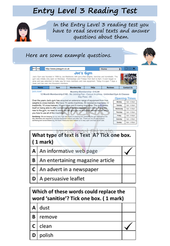 English Functional Skills - Entry Level 3 - Reading Workbook | Teaching ...