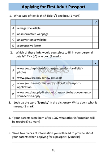 English Functional Skills - Entry Level 3 - Reading Workbook | Teaching ...