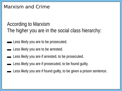 AQA A Level Sociology: Marxist Theory of Crime | Teaching Resources