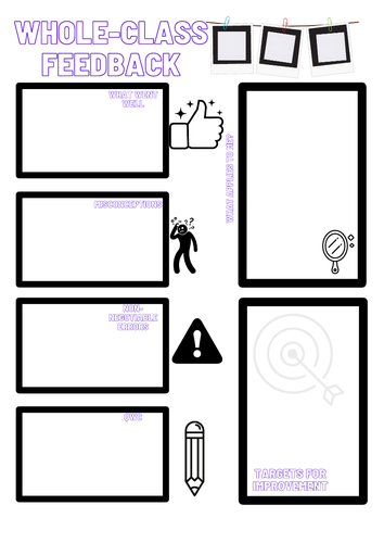 Whole class feedback form | Teaching Resources