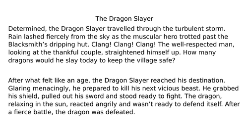 year 4 talk for writing unit the dragon slayer conflict resolution ...