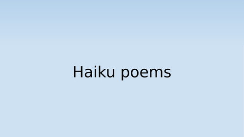writing Haiku poetry about the seasons year 4 | Teaching Resources