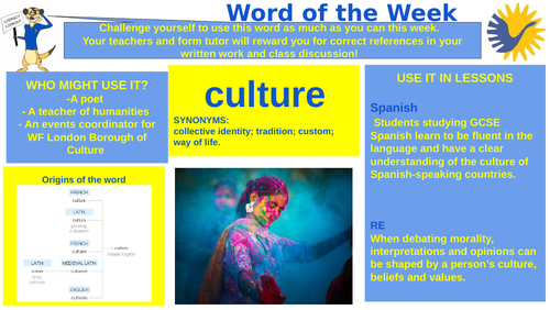 Word of the week - Whole School Literacy resources | Teaching Resources