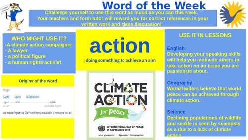 Word of the week - Whole School Literacy resources | Teaching Resources