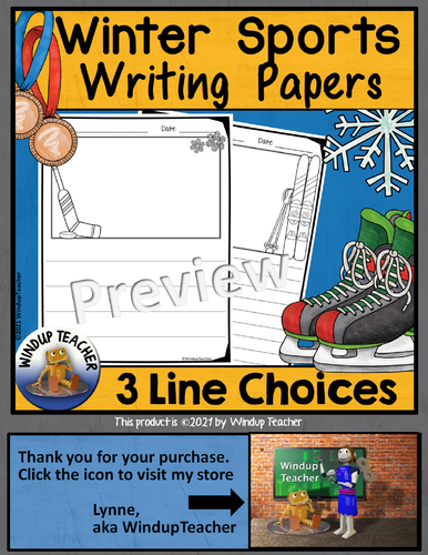 Winter Sports Writing Papers | Teaching Resources