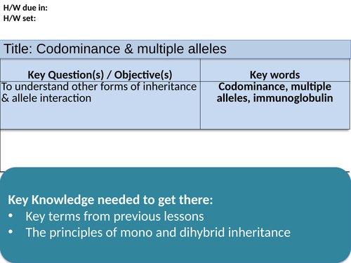 AQA A level Biology - 3.7 Genetics - 3 | Teaching Resources
