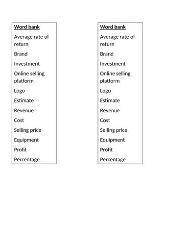 Average Rate of Return (ARR) - GCSE (9-1) OCR | Teaching Resources