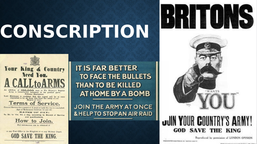Conscription during World War One | Teaching Resources